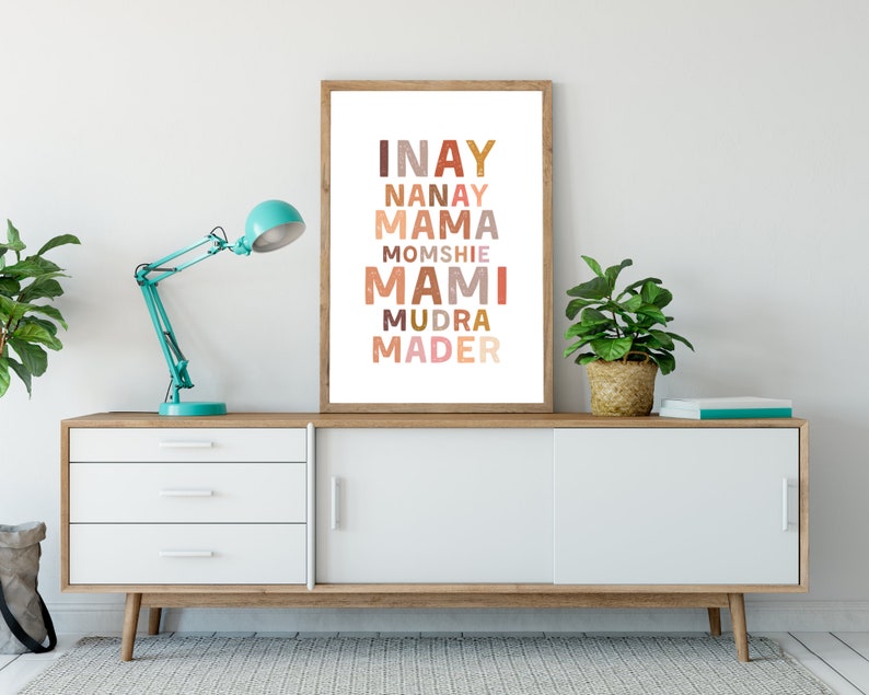 Filipino Mom Mother's Day Gift Printable Poster | Typography Graphic ...