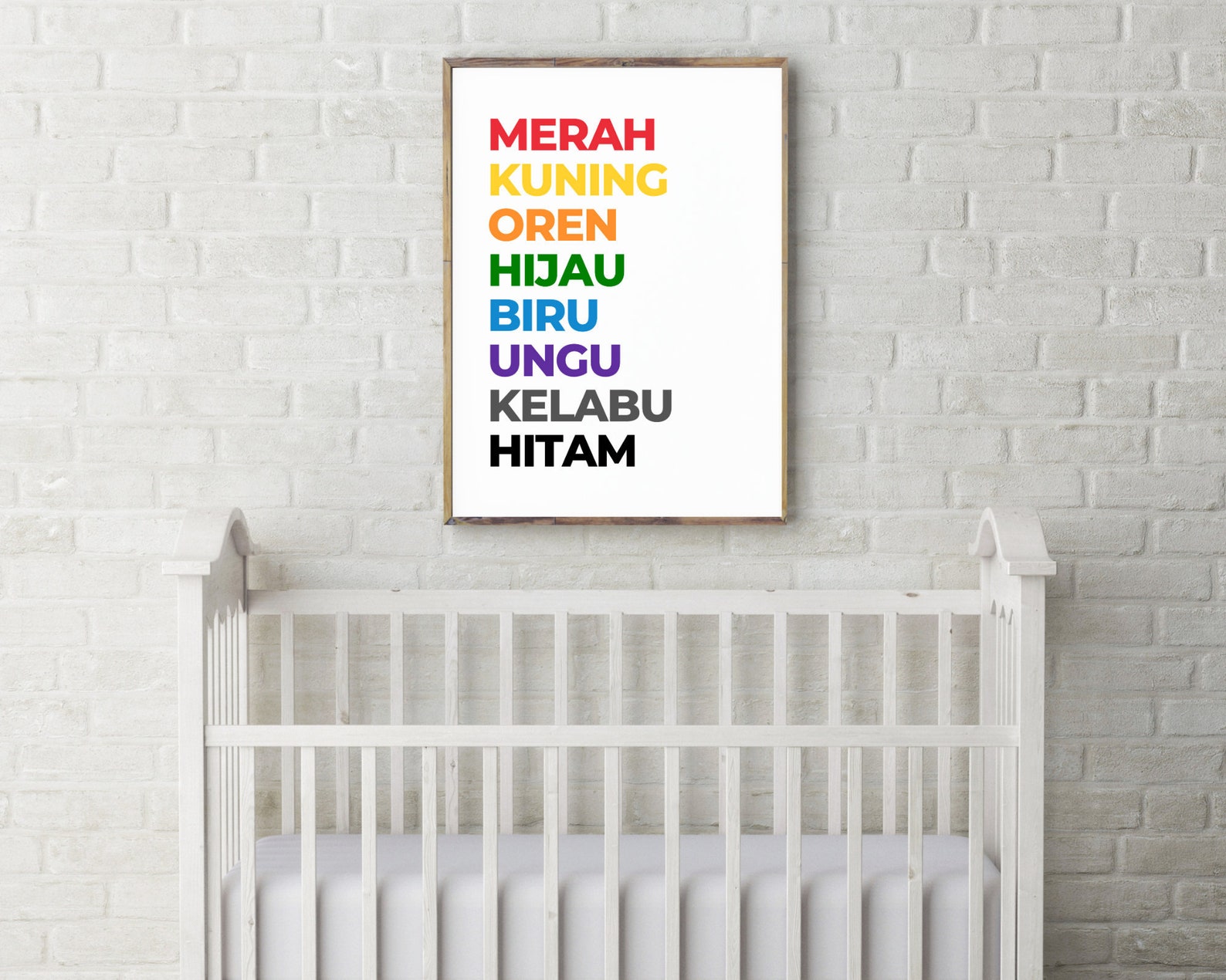 Malay Colors Art Print: Language Learning Poster (digital Download) - Etsy