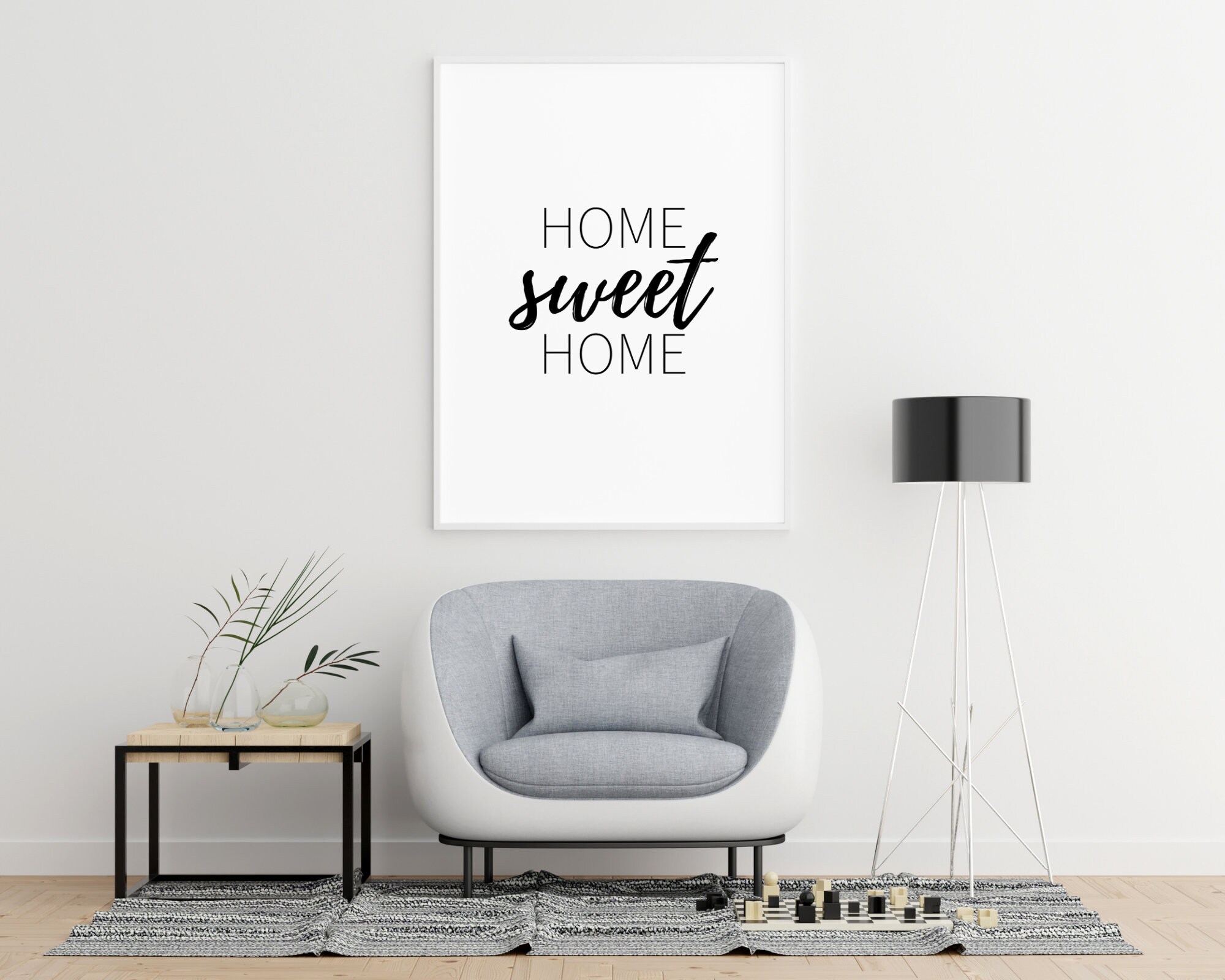 Home Sweet Home Minimalist Printable | Entryway Poster | Front Door ...