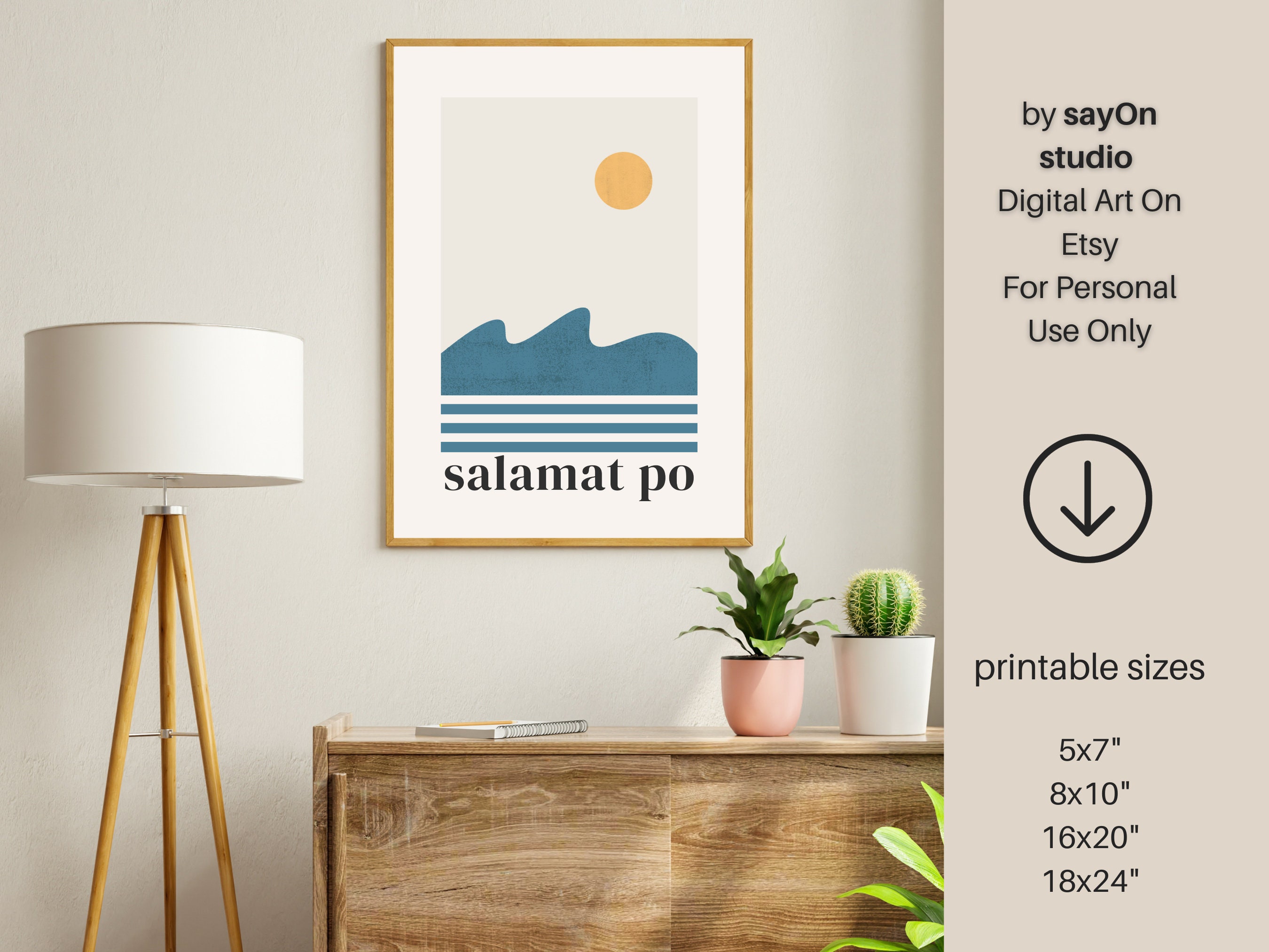 Filipino Thank You Poster: Salamat Po Wall Art (digital Download) - Etsy