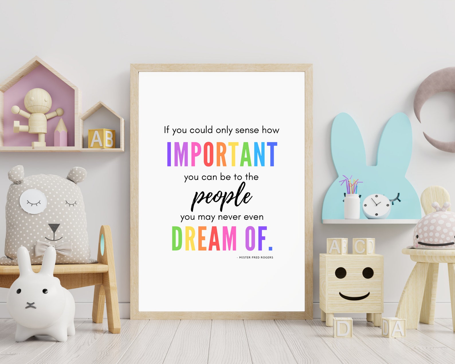 Mister Rogers Self Love Quote Kids Positive Affirmation Poster | Etsy