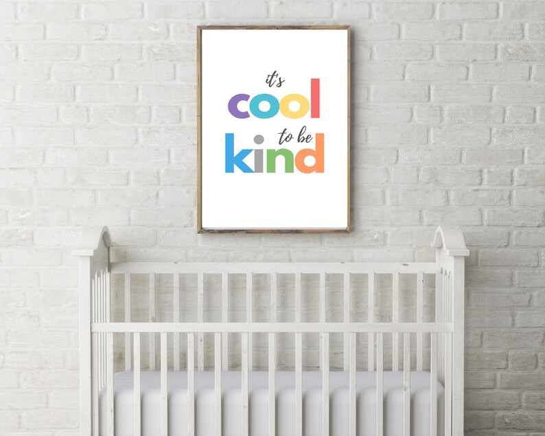 It's Cool to Be Kind Print Colorful Words Printable - Etsy
