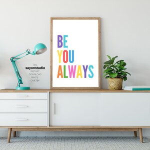 Printable Children's Quote | Positive Classroom Decor | Rainbow Words ...