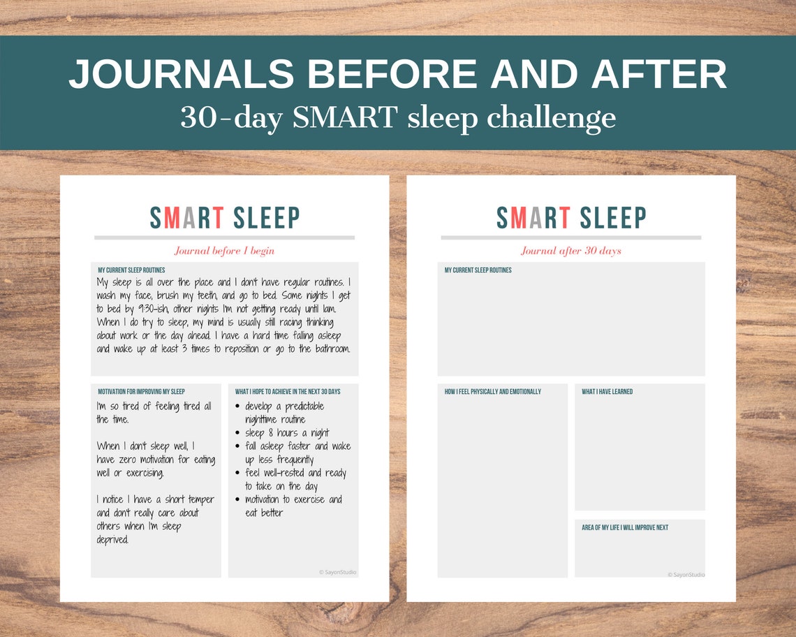 Printable Sleep Tracker Sleep Journal Printable Tracker - Etsy