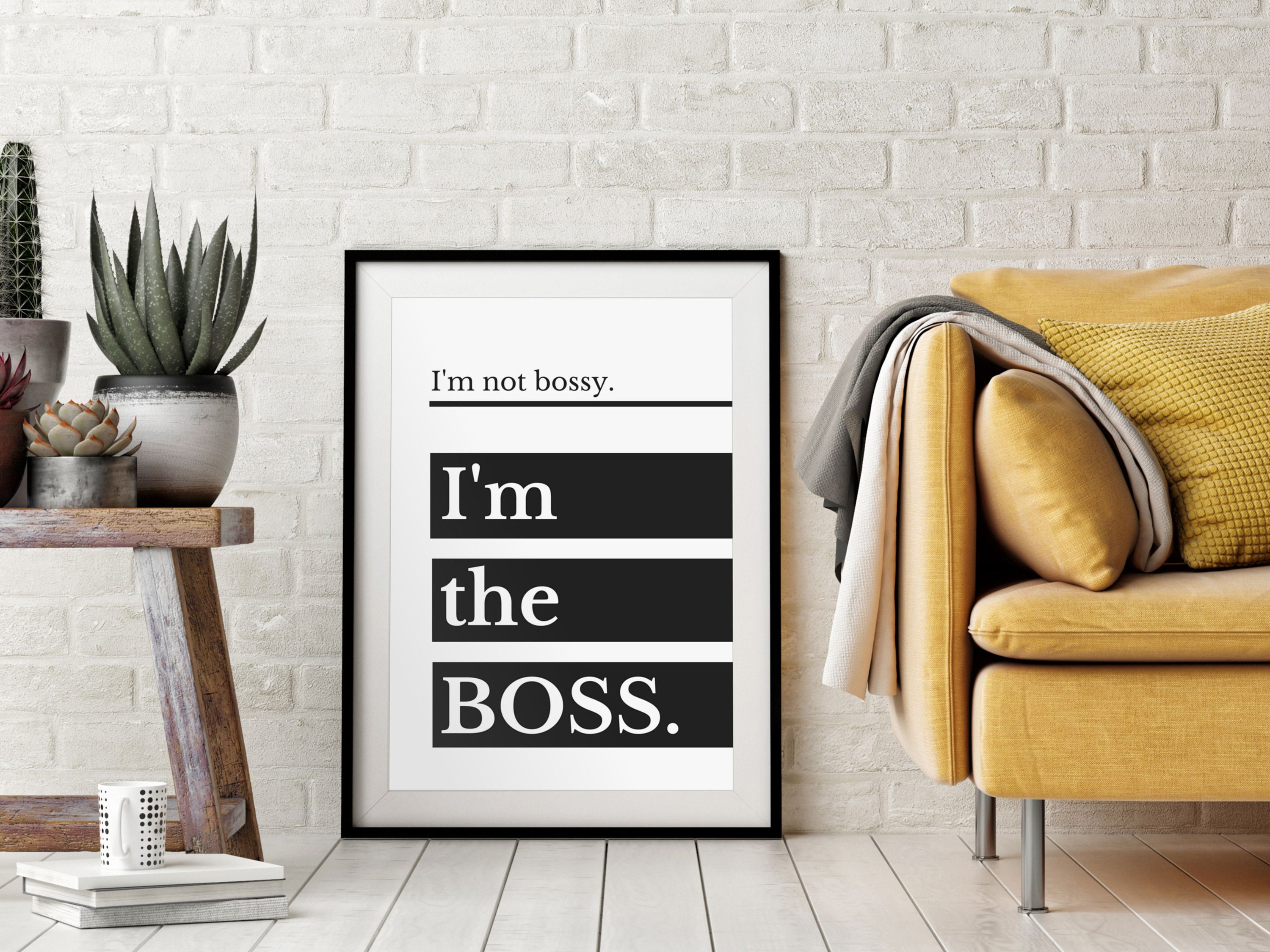 I'm Not Bossy I'm the Boss Print,entrepreneur Quote,office Wall Art ...