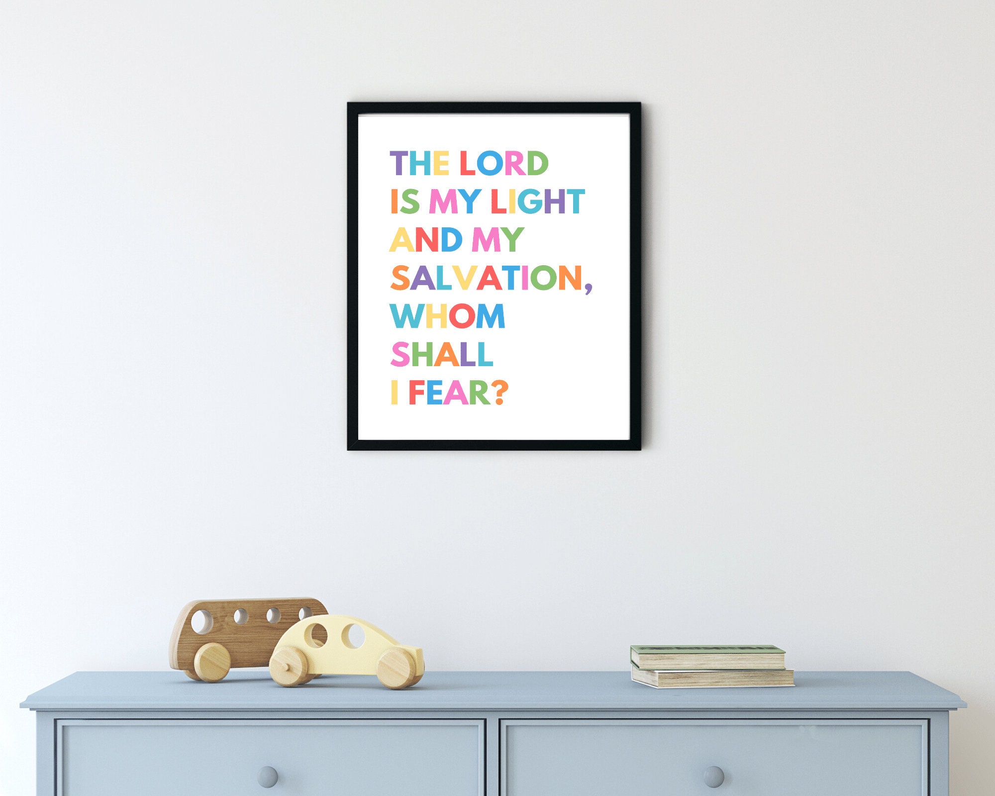 Printable Prayer the Lord is My Light Christian Decor | Etsy