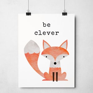 Woodland Animals Printable Wall Art Set of 6 Prints Kids Nursery ...