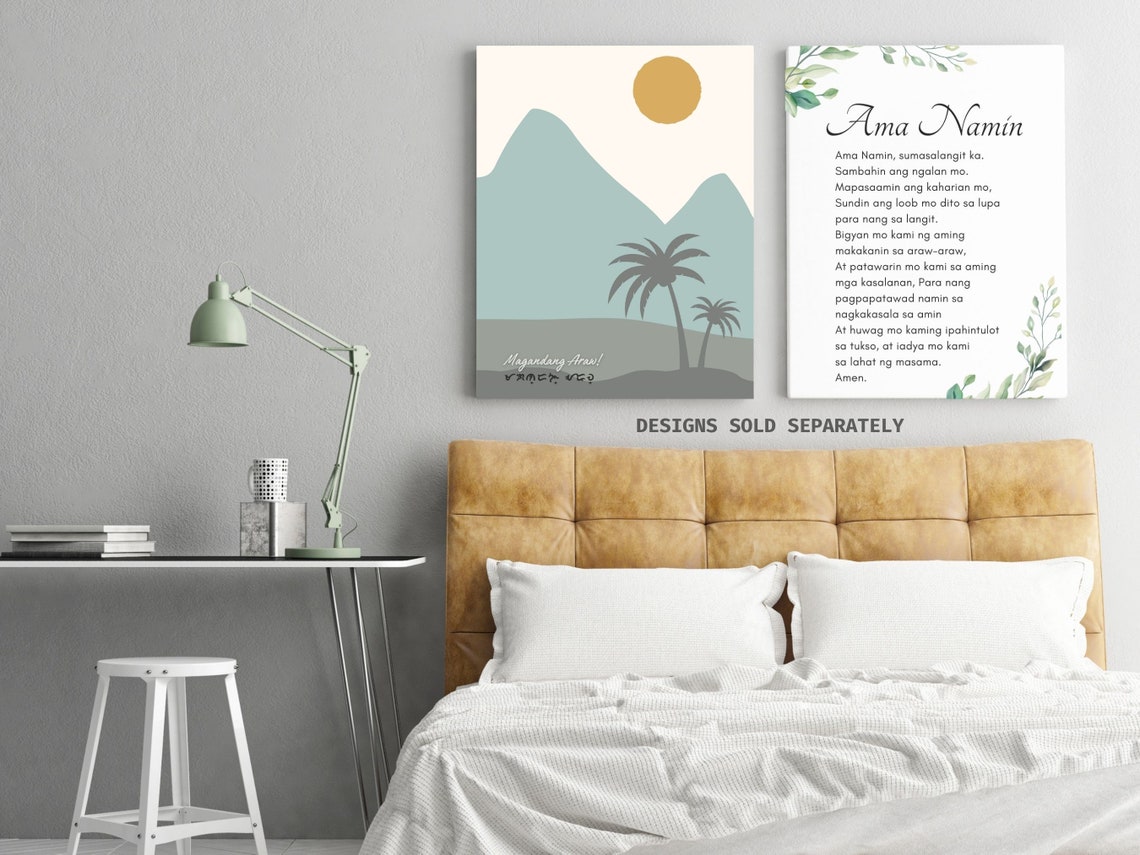 Filipino Prayer Our Father in Tagalog, Ama Namin Poster - Botanical ...