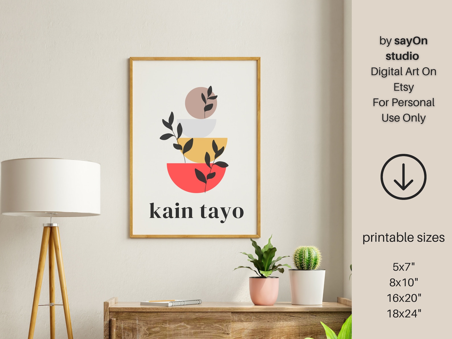 Kain Tayo Filipino Kitchen Art: Boho Decor Print (digital Download) - Etsy