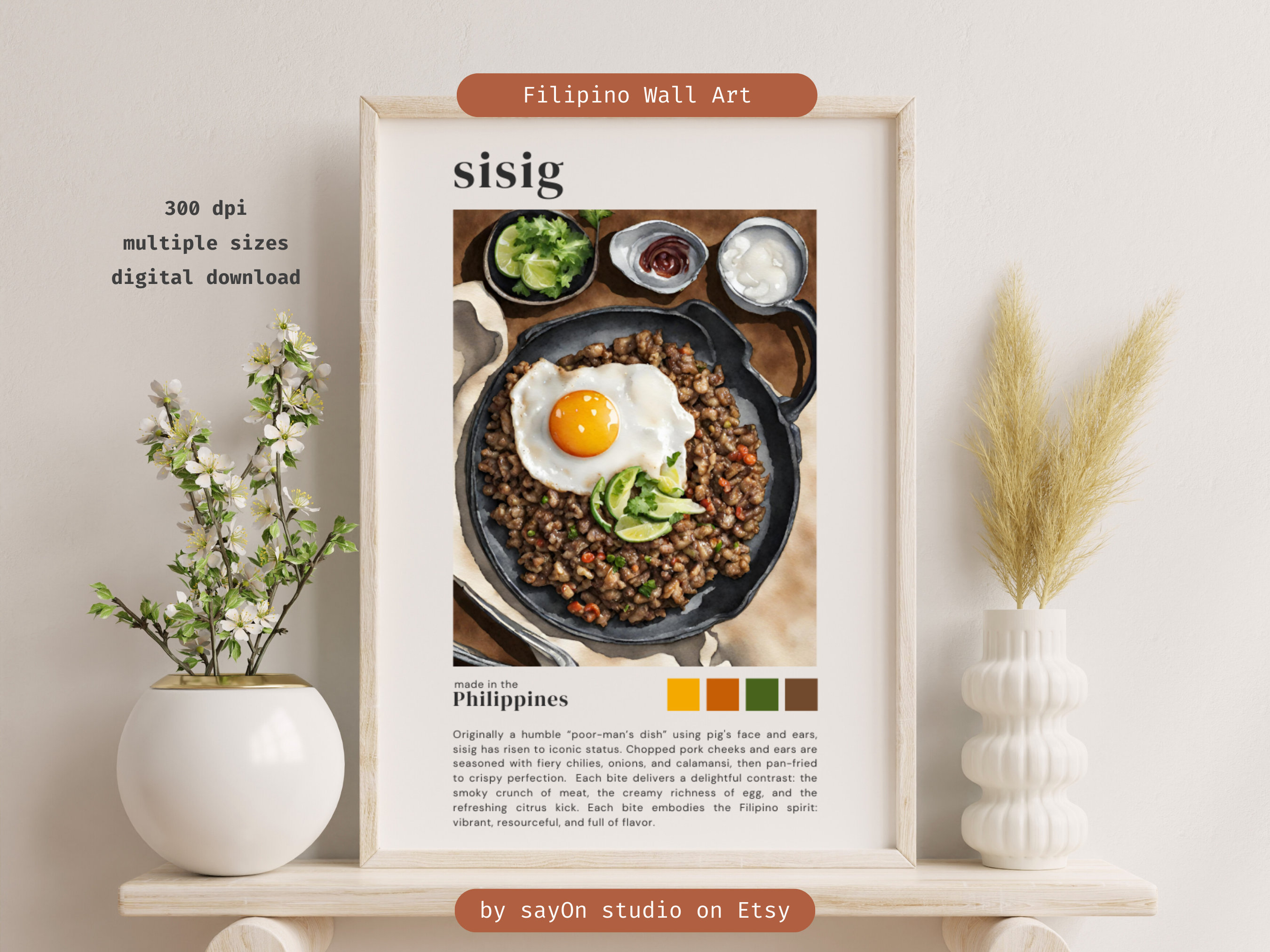 Sisig Art Print: Filipino Food Poster (digital Download) - Etsy