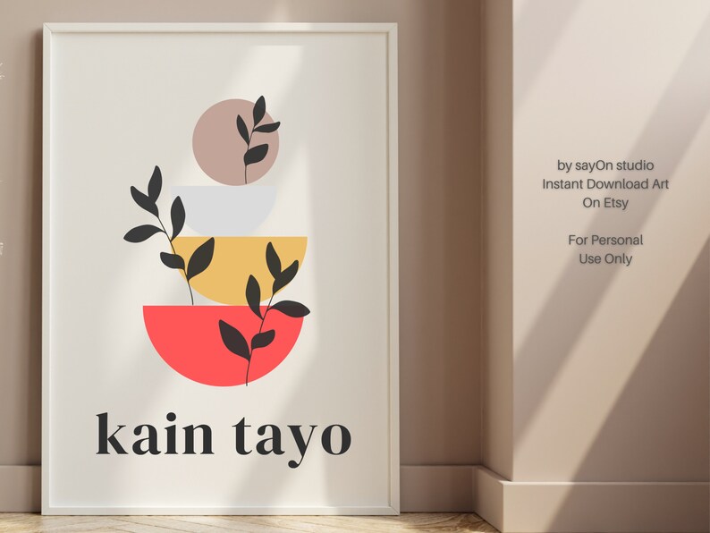 Kain Tayo Filipino Kitchen Art: Boho Decor Print (digital Download) - Etsy