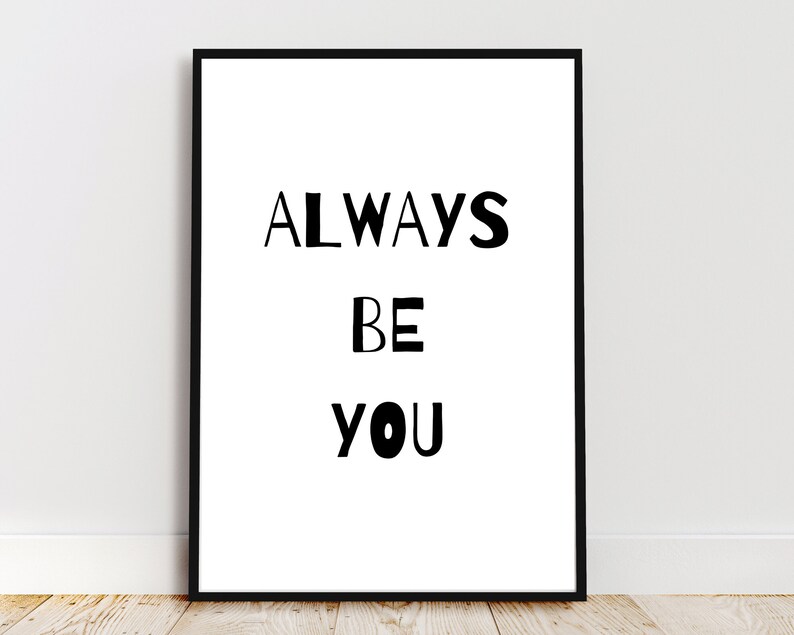 Always Be You Printable Kids Positive Affirmation Quotes | Etsy