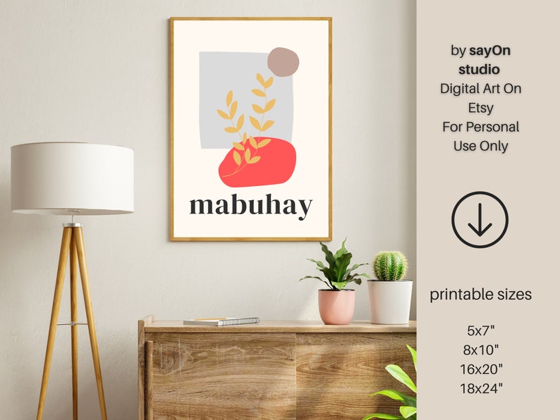 Mabuhay Wall Art | Philippines Poster | Filipino Culture Decor | Gift ...