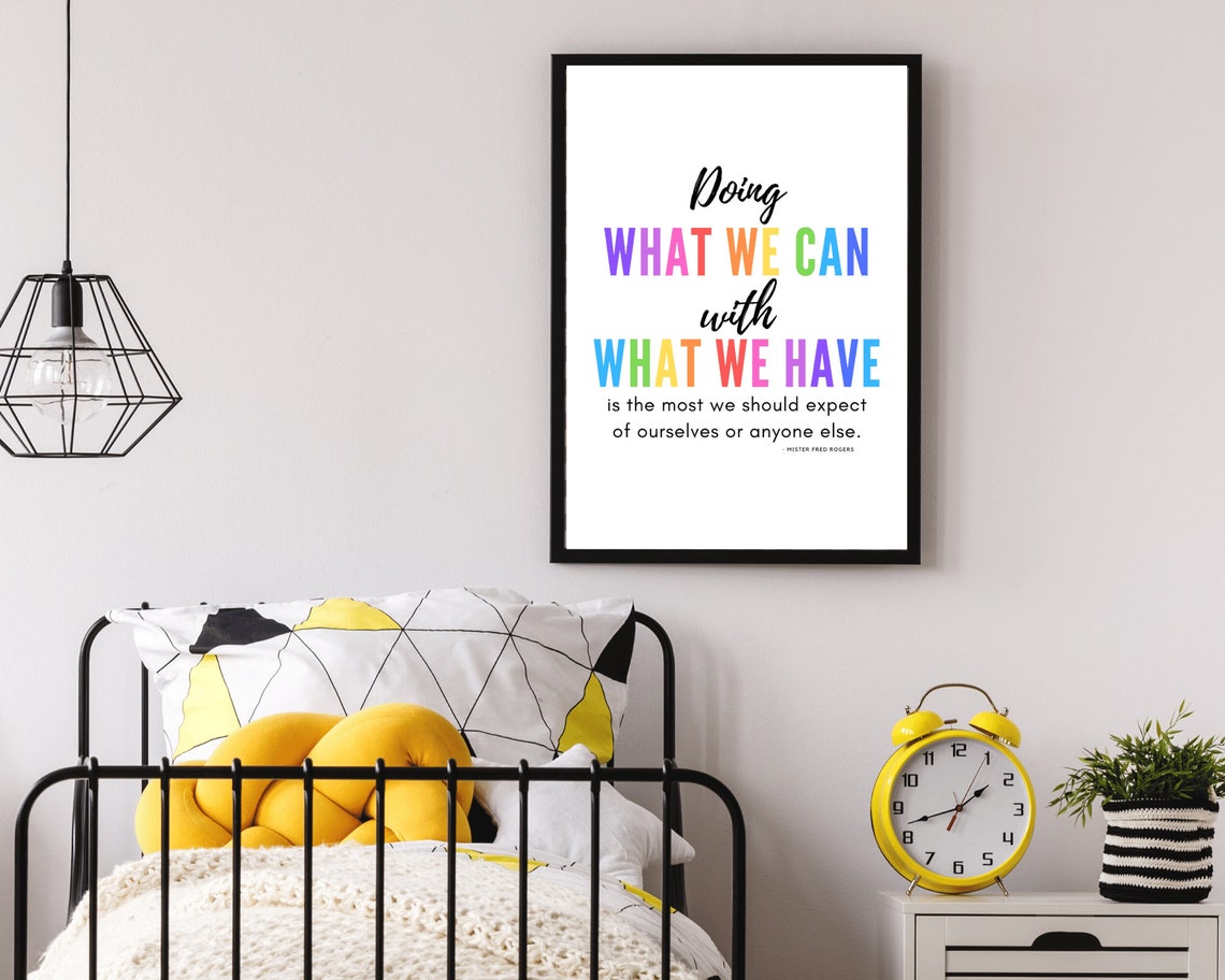 Mr Rogers Printable Art Quote Fred Rogers Inspirational | Etsy