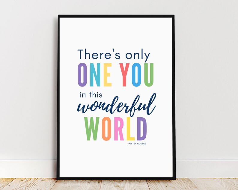 Mister Rogers Printable Quote There's Only One You in - Etsy