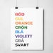 Colors Print in Swedish Art Swedish Colors Färger Printable - Etsy