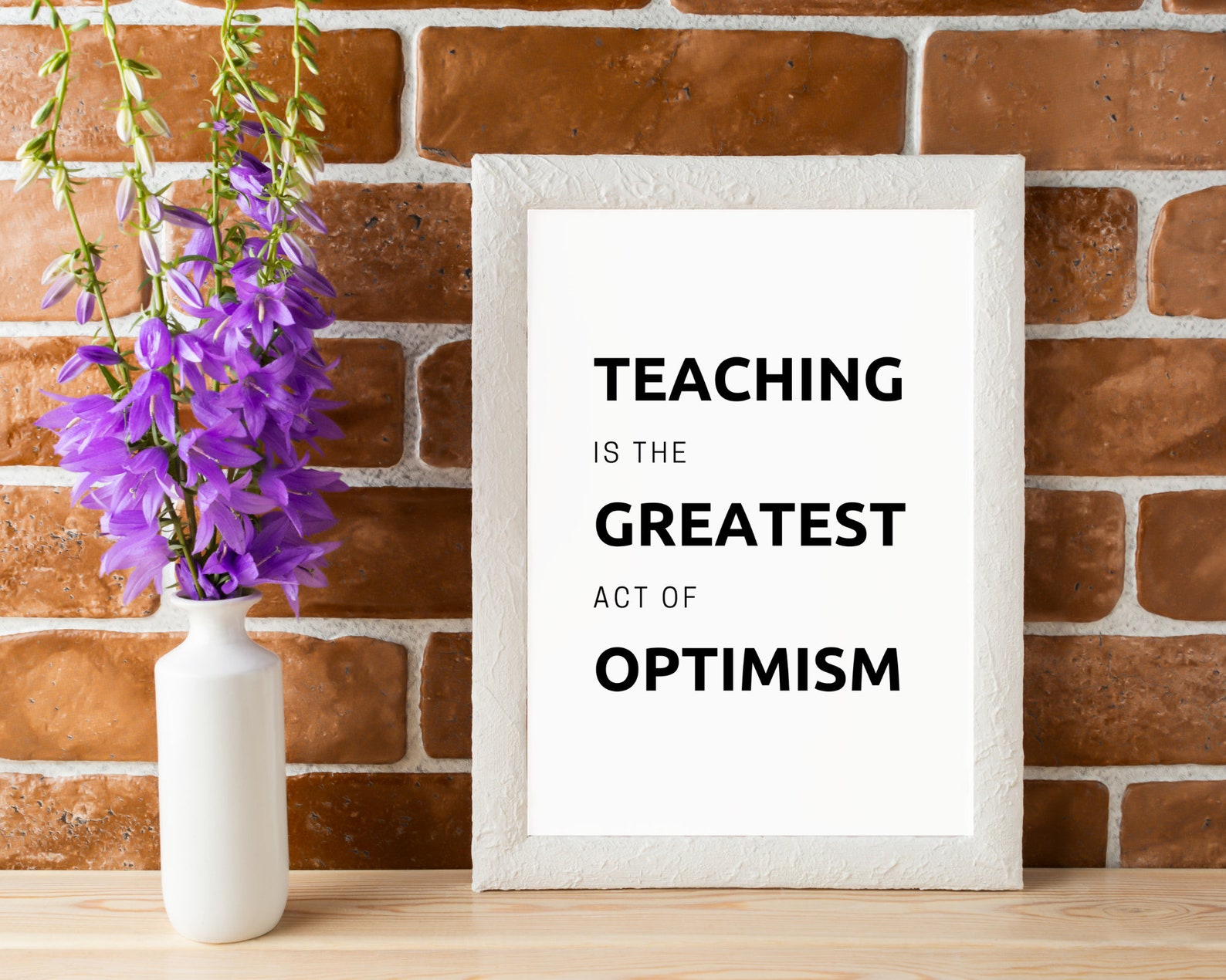 Teacher Decor Printable Wall Art Optimism Print School | Etsy