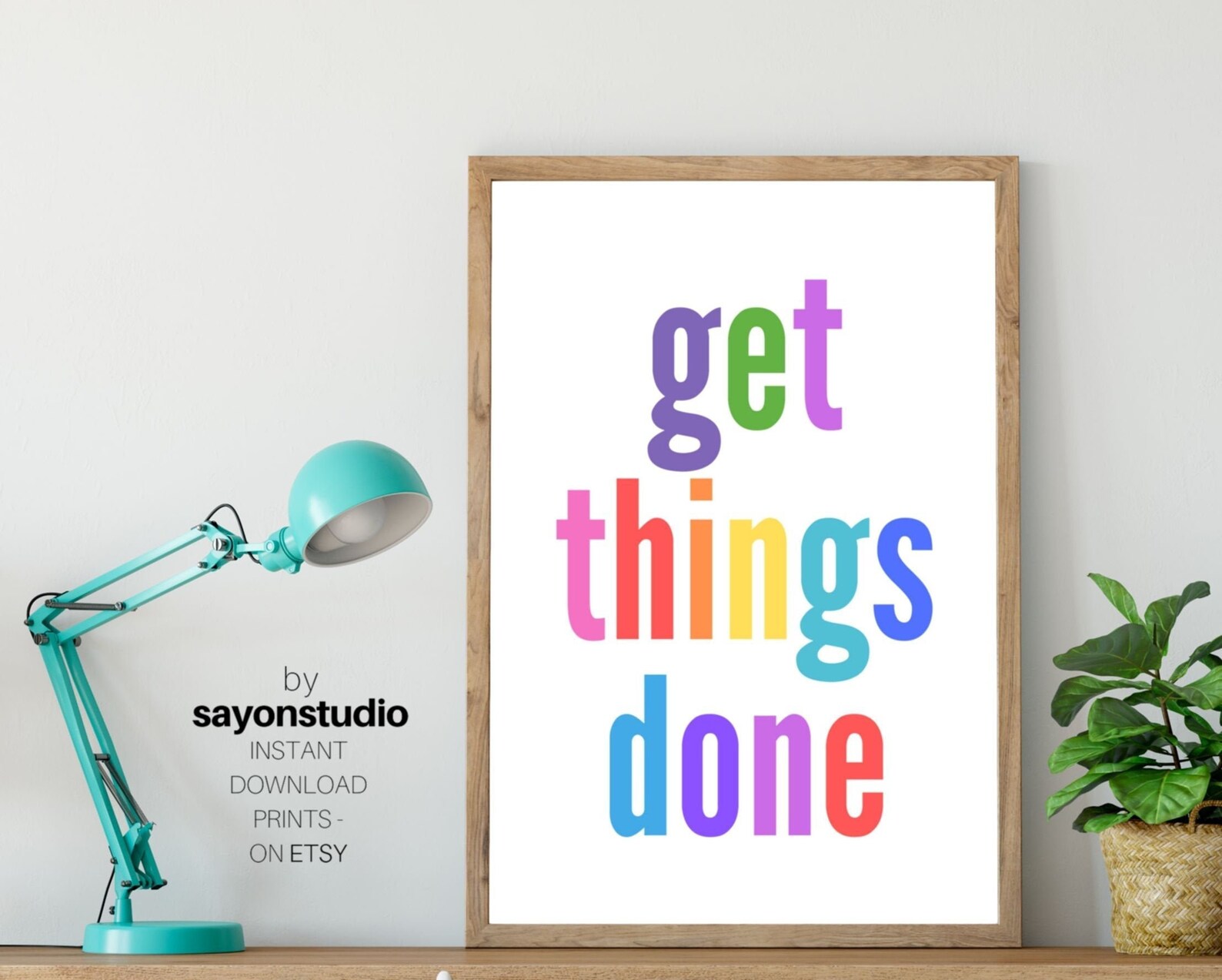 Get Things Done Growth Mindset Printable,positive Motivation Office ...