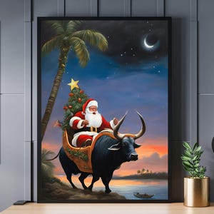 Funny Christmas Poster | Filipino Santa Claus Art Print | Philippines ...