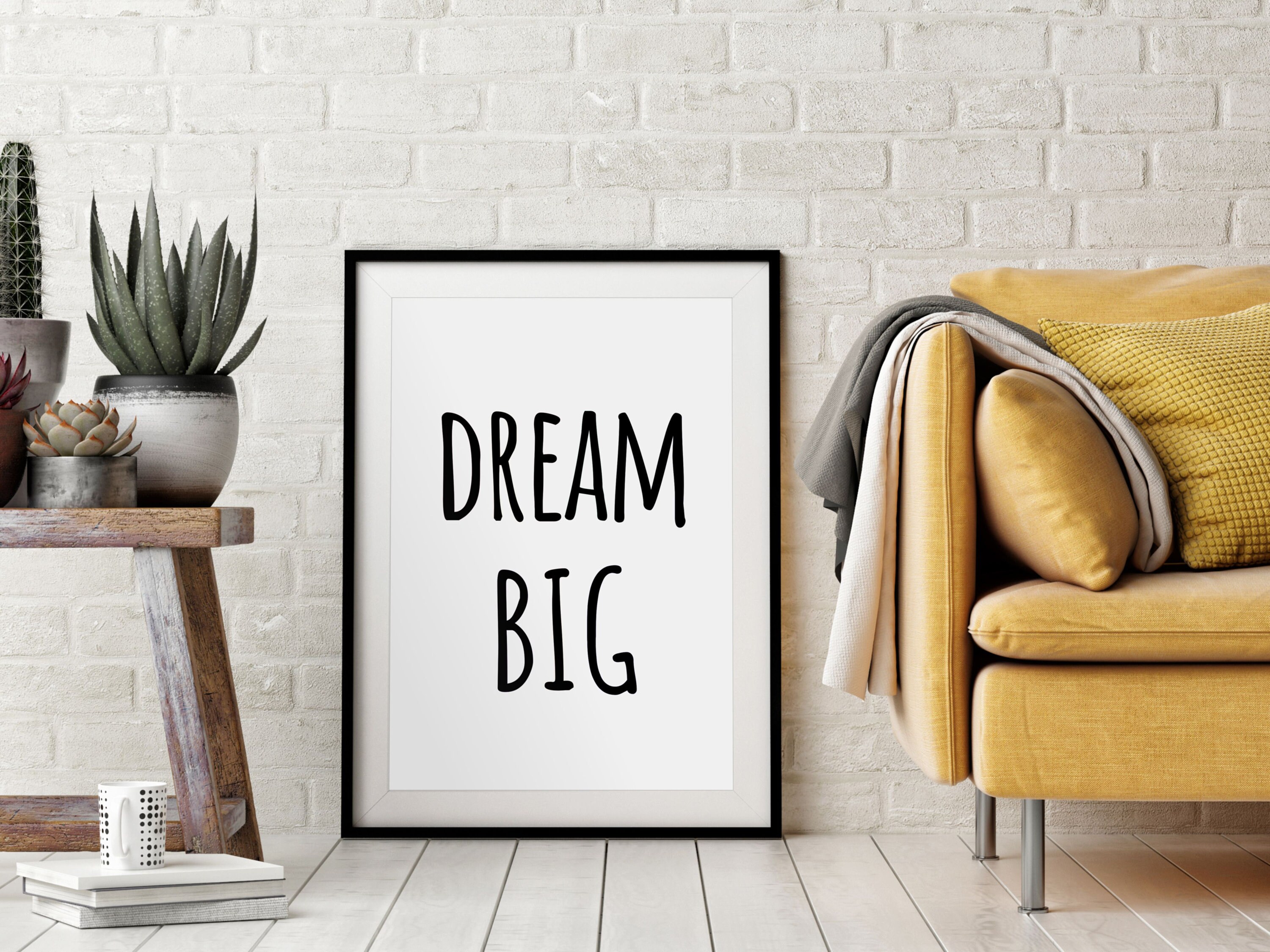 Dream Big Inspirational Quote Print,home Decoration,motivational Wall ...