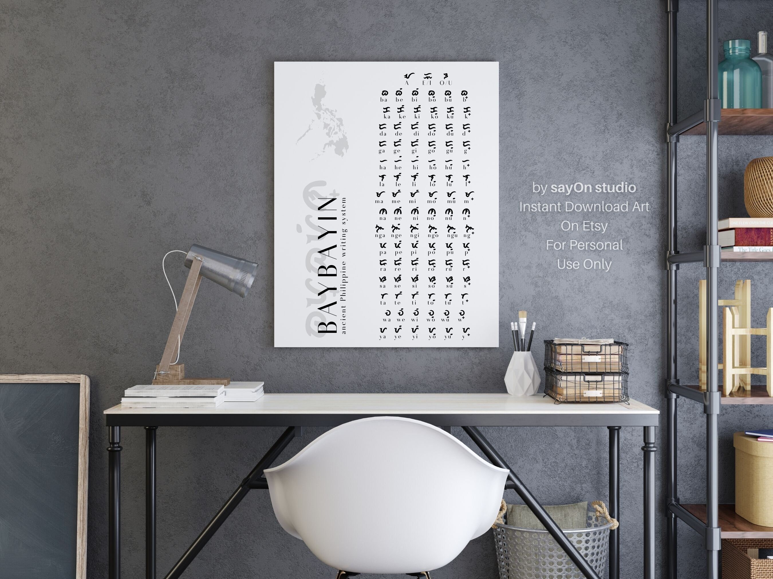 Filipino Baybayin Poster Ancient Philippine Script Reading and Writing ...