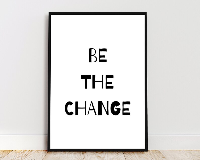 Be the Change Printable Kids Positive Affirmation Quotes - Etsy
