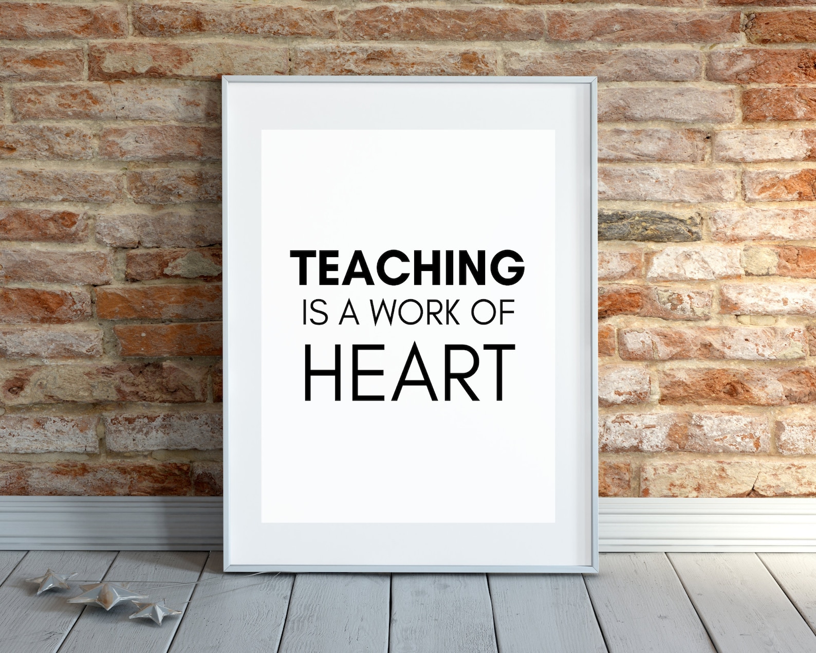 Teaching is a Work of Heart Printable Quote Teacher Gift - Etsy