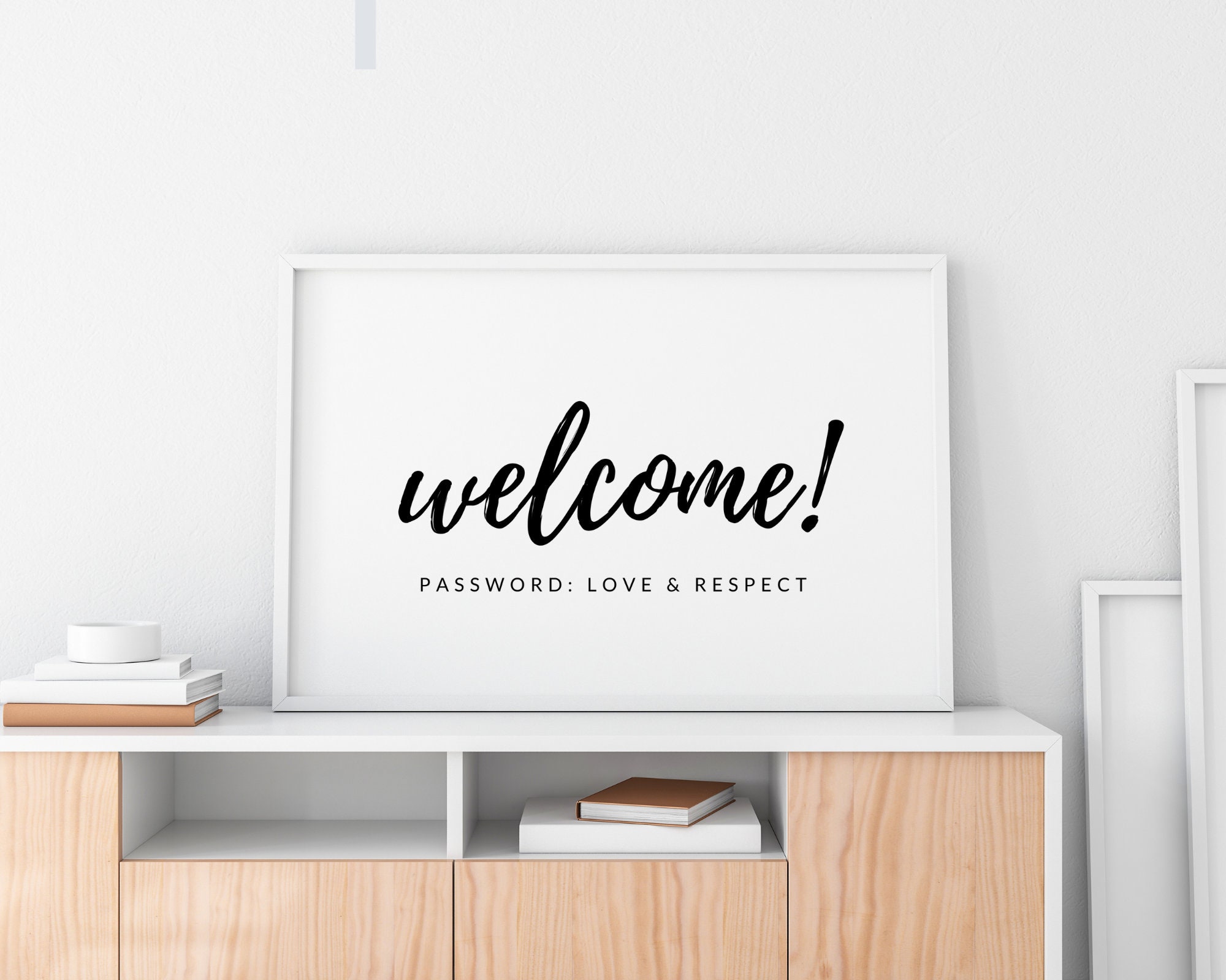 Welcome Sign Print,entryway Wall Art,welcome Quotes,love and Respect ...
