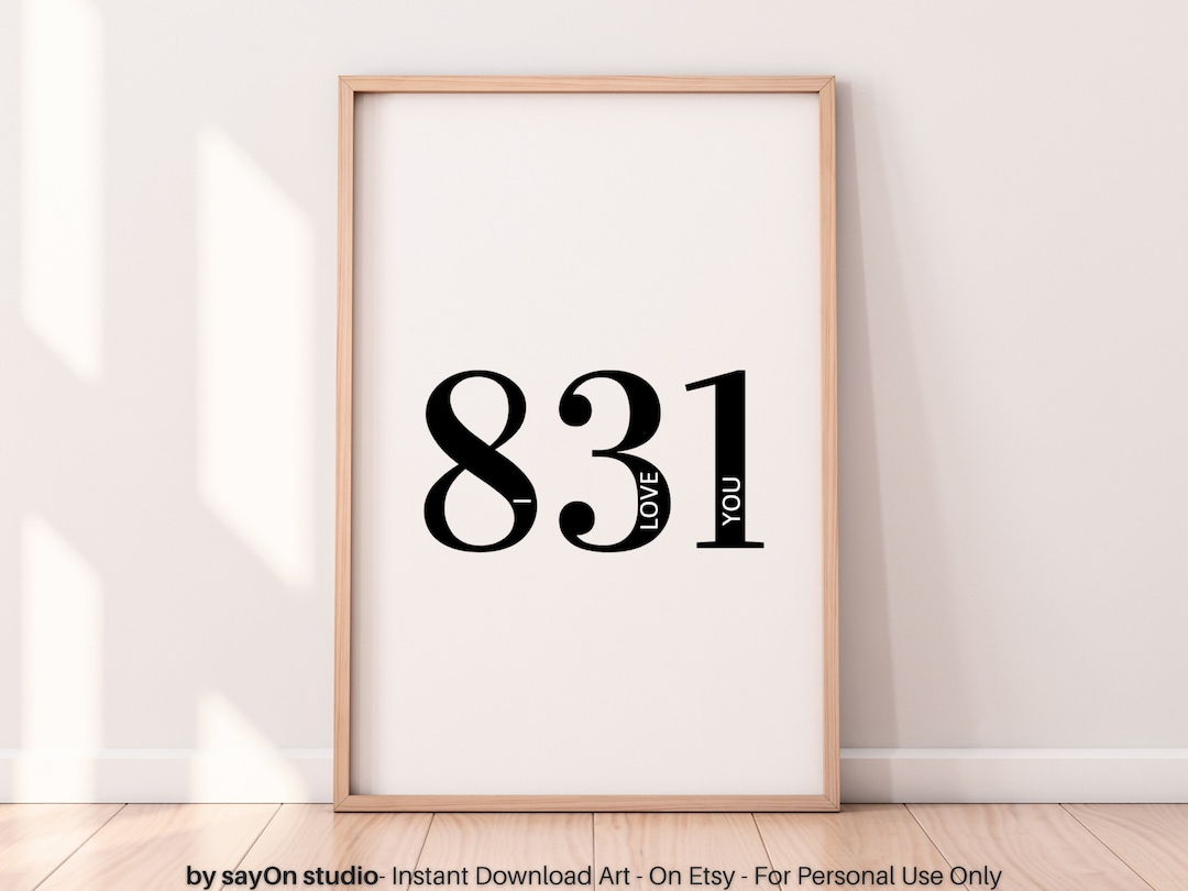 831 I Love You Instant Download Print - Etsy
