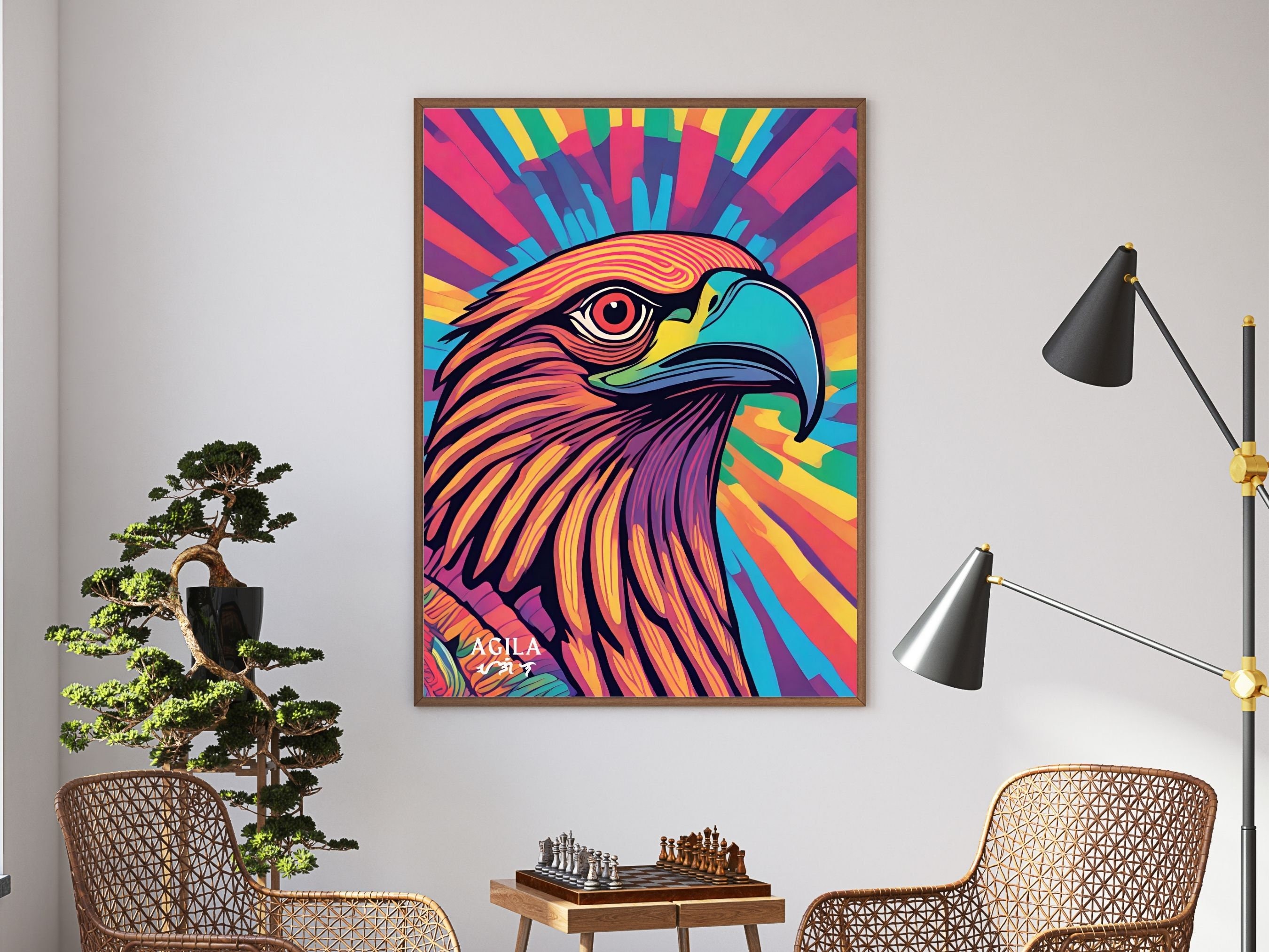 The Philippine Eagle Art, Agila Poster, Colorful Filipino Wall Art ...