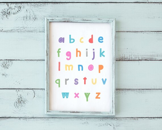 ABC Alphabet Wall Art Decor Alphabet Printable Nursery - Etsy