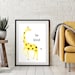 Giraffe 'be Kind' Poster: Safari Animal Kid's Room Decor (digital ...