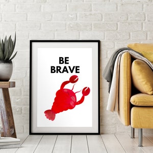 Be Brave Printable Wall Art Quote for Kids Positive Affirmation Instant ...