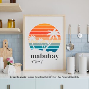 Mabuhay Filipino Art Print: Tropical Home Decor (digital Download) - Etsy