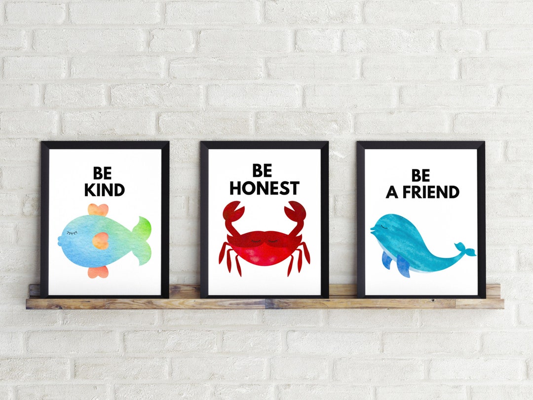 Under the Sea Printable | Set of 3 Prints Sea Animals | Nursery Wall ...