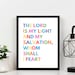 Printable Prayer the Lord is My Light Christian Decor - Etsy