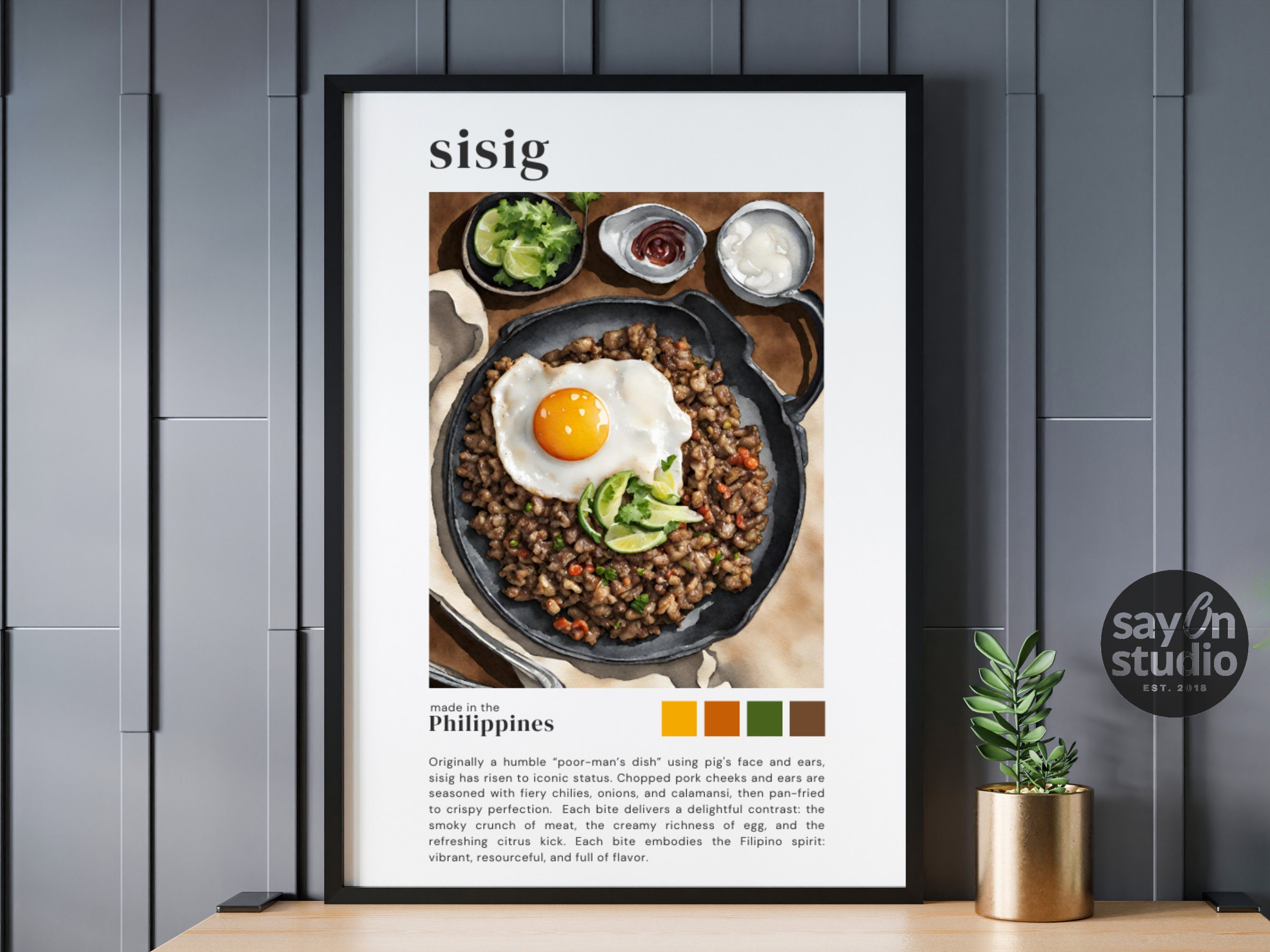 Sisig Art Print: Filipino Food Poster (digital Download) - Etsy