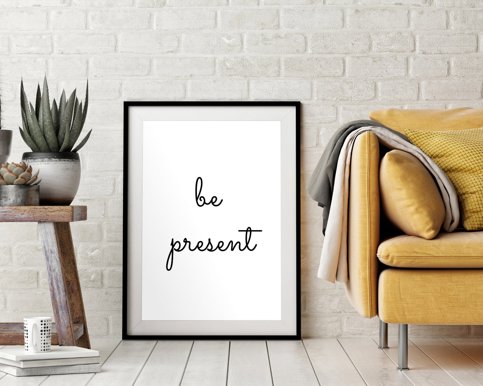 Be Present Quote Instant Download Printableblack and White - Etsy
