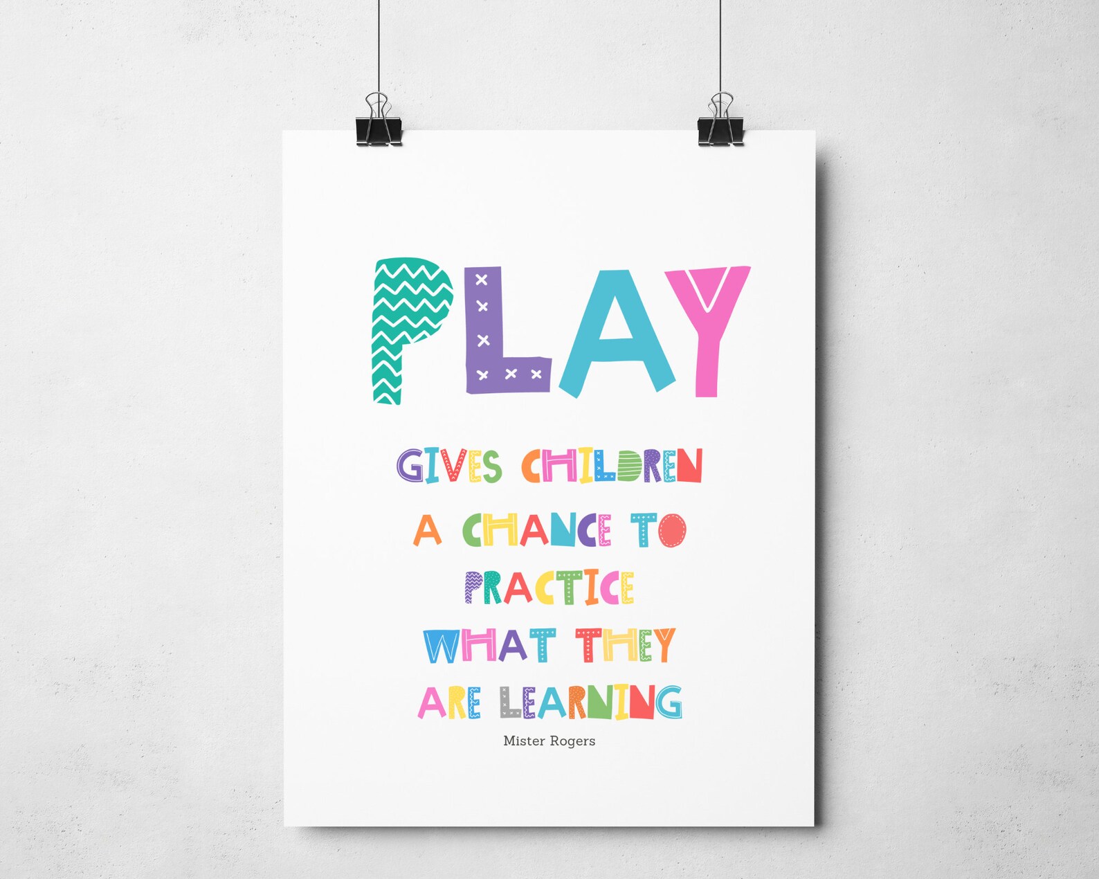 Printable Classroom Inspirational Quote Children's Playroom Wall Art ...