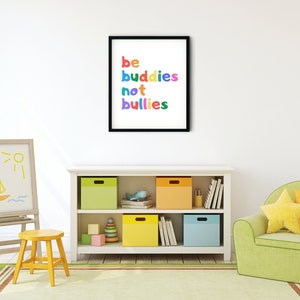 Printable Classroom Decor Back to School Wall Art Anti Bullying Poster ...