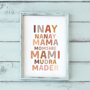 Filipino Mom Mother's Day Gift Printable Poster | Typography Graphic ...