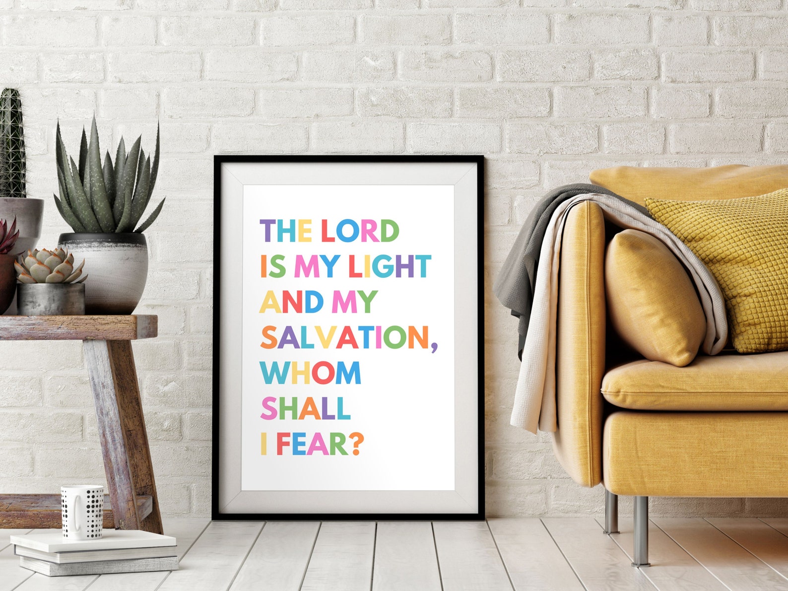 Printable Prayer the Lord is My Light Christian Decor - Etsy
