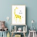 Giraffe 'be Kind' Poster: Safari Animal Kid's Room Decor (digital ...
