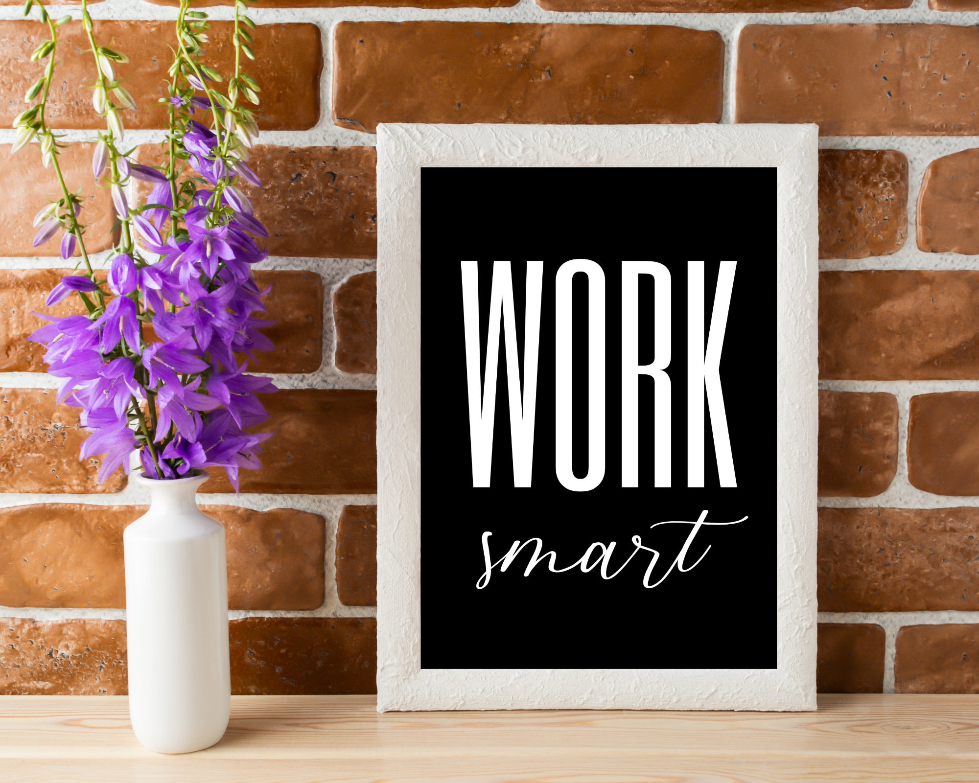 Entrepreneur Motivational Poster Business Office Decor Work Smart Quote ...