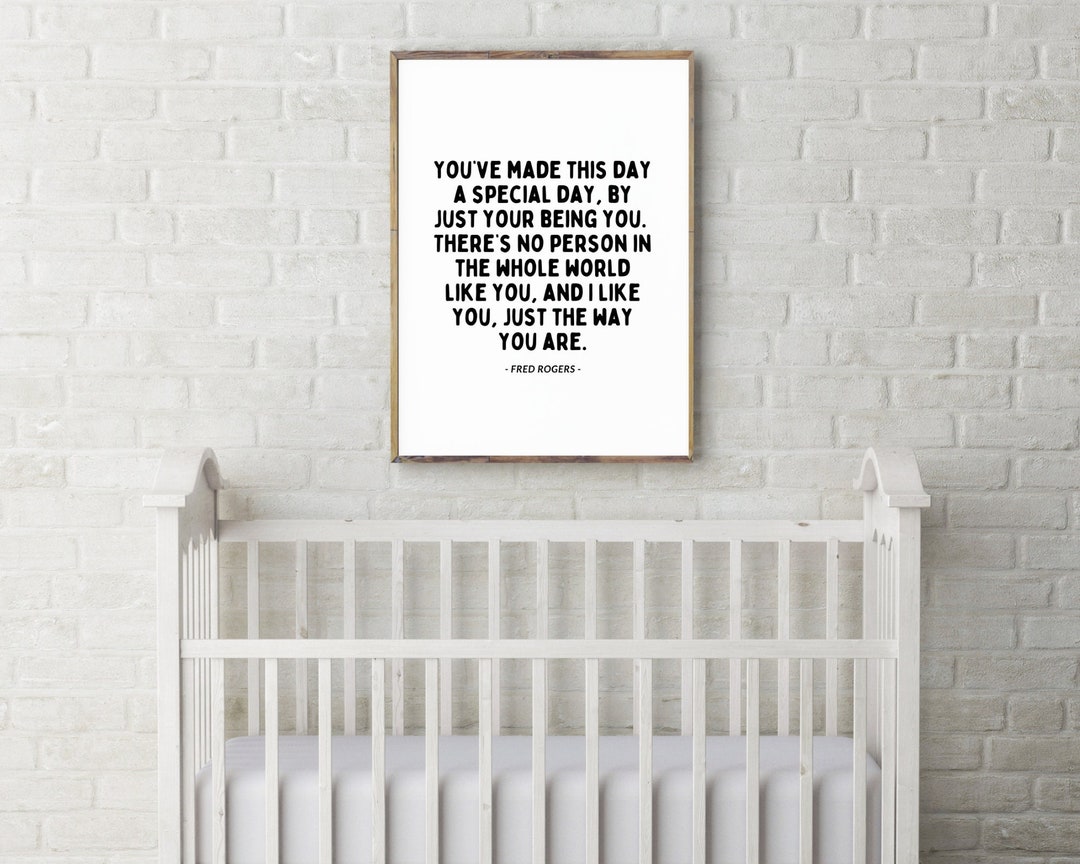 Mr Rogers You've Made This Day Special Printable Love Wall Art Decor ...