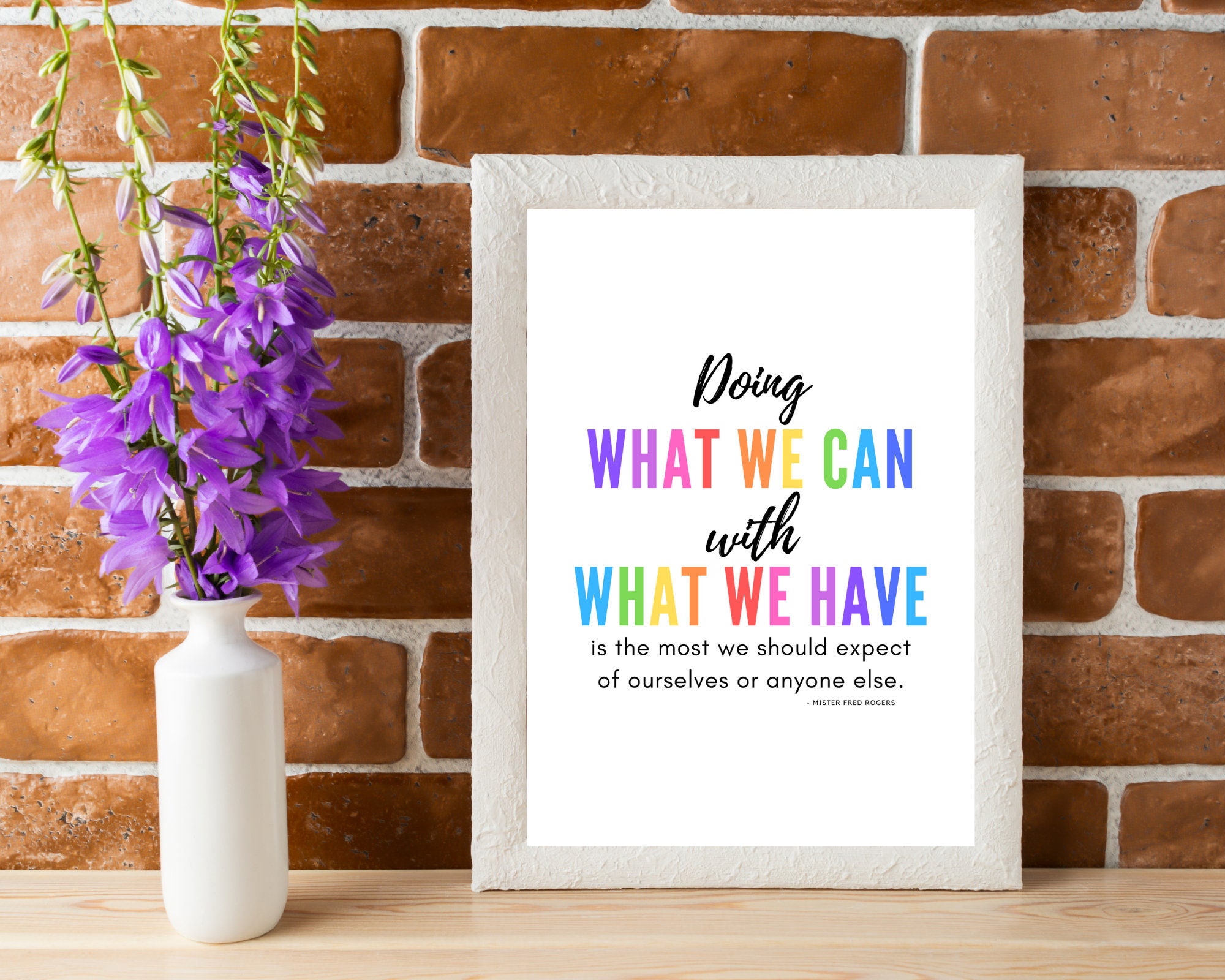 Mr Rogers Printable Art Quote Fred Rogers Inspirational | Etsy