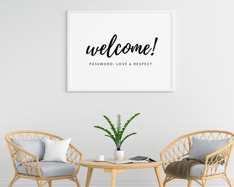 Welcome Sign Print,entryway Wall Art,welcome Quotes,love and Respect ...