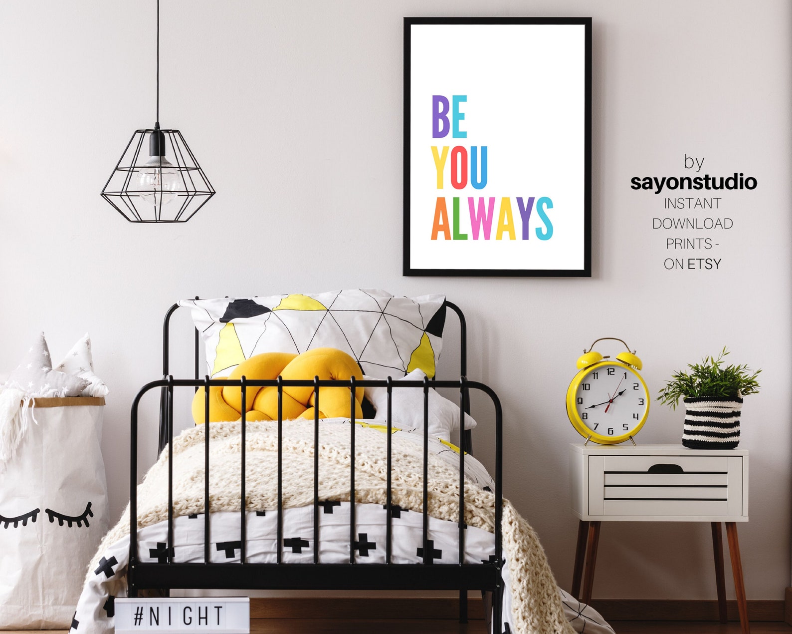 Printable Children's Quote Positive Classroom Decor Rainbow Words Wall ...
