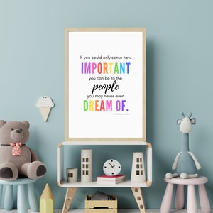 Mister Rogers Self Love Quote Kids Positive Affirmation Poster - Etsy