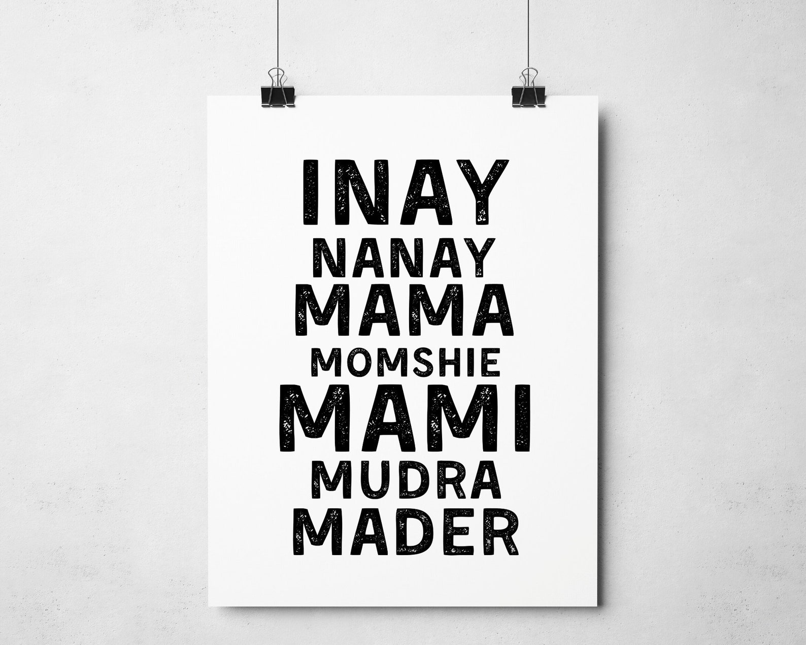 Filipino Mother,filipino Wall Art Decoration,mother's Day Gift,inay ...